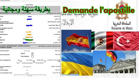 طريقة طلب الابوستيل لأي بلد ـ Demande Lapostille Youtube