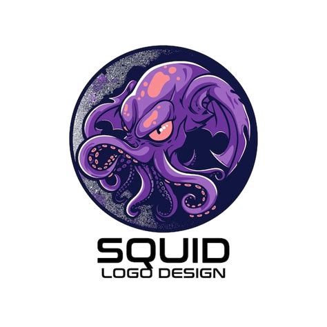 Premium Vector Squid Cartoon Vector Logo Design