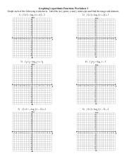 UNIT WORKSHEET GRAPHING LOG FUNCTIONS Pdf Graphing Logarithmic