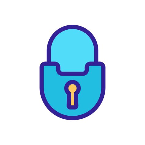 Door Lock Icon Vector Isolated Contour Symbol Illustration 18775063