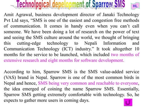 Sparrow Sms Ppt