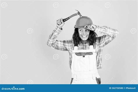 exploring tools female worker architecture woman architect in helmet