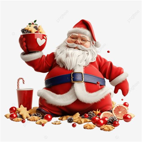 귀여운 산타클로스 아침 크런치 사랑스러운 상자 큰 Png 일러스트 및 이미지 에 대한 무료 다운로드 Pngtree