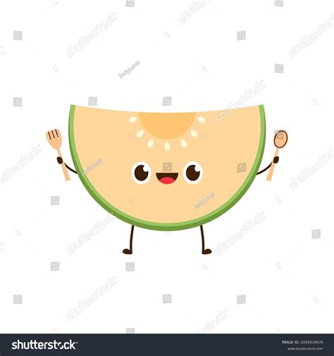 멜론 캐릭터 디자인하얀 배경에 있는 멜론멜론 스톡 벡터로열티 프리 2042834039 Shutterstock