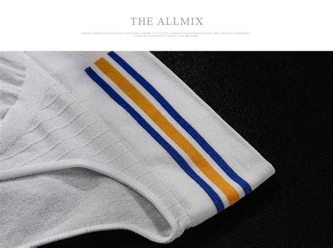 Mens Sexy Color Stripe Seamless Low Waist Letter Briefs