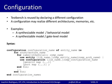 Ppt Introduction To Structured Vlsi Design Vhdl Iv Powerpoint