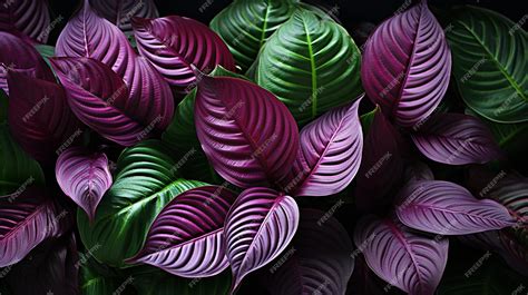 Premium Ai Image Calathea Leaf Plant Leaf Background