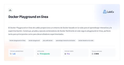 Docker Playground En Línea Mejor Que Play With Docker Labex