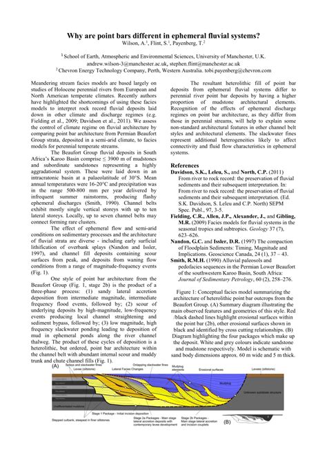 Pdf Fluvial Point Bar Architecture Produced By Ephemeral Flows In A Semi Arid Climate Lower