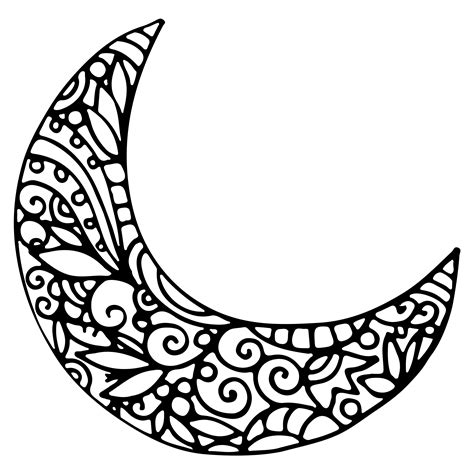 Crescent Moon Coloring Pages