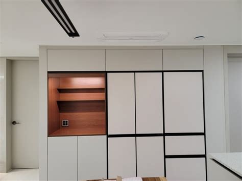 주방 인테리어 냉장고장 전자렌지 밥솥장 로봇청소기장 대피실 다용도실 세탁실 선반까지 네이버 블로그