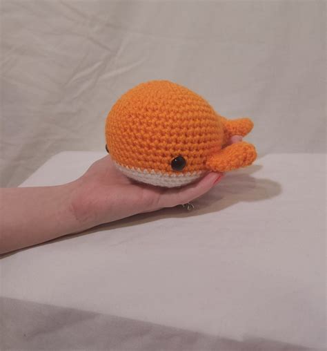 Crochet Whale Plush Amigurumi Whale Plush Cute Crochet Plush Whale