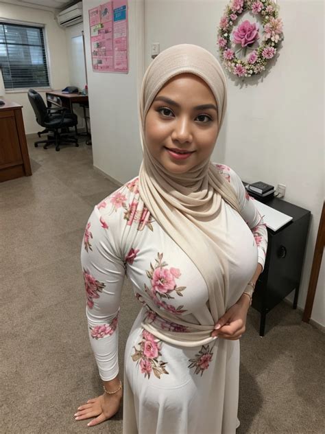 Double Exposure Back View A Malay Beautiful Matured Mom Stand