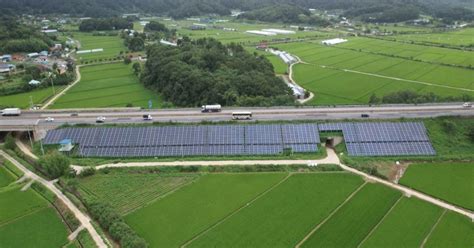 서부발전 고속도로 유휴부지 14곳에 태양광발전소 준공