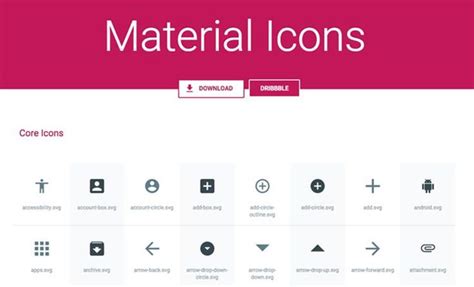 Free Material Design UI Kits Templates Icon Sets Speckyboy Material Design Icon Set
