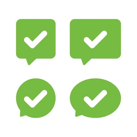 Premium Vector Check Mark Message Bubbles