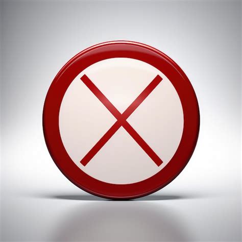 Generated Illustration Crossed Emergency Stop Button Premium AI Generated Image