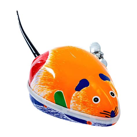 Konghyp Nostalgic Vintage Toy Winding Iron Mouse Toy That Evokes