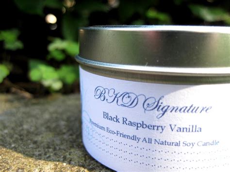 Black Raspberry Vanilla Scented Premium Eco Friendly All Natural Soy