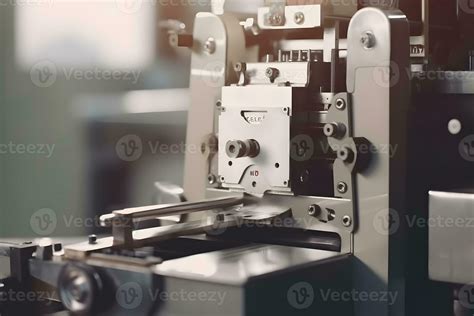 Ai Generated Large Offset Printing Press Or Magazine Running Neural