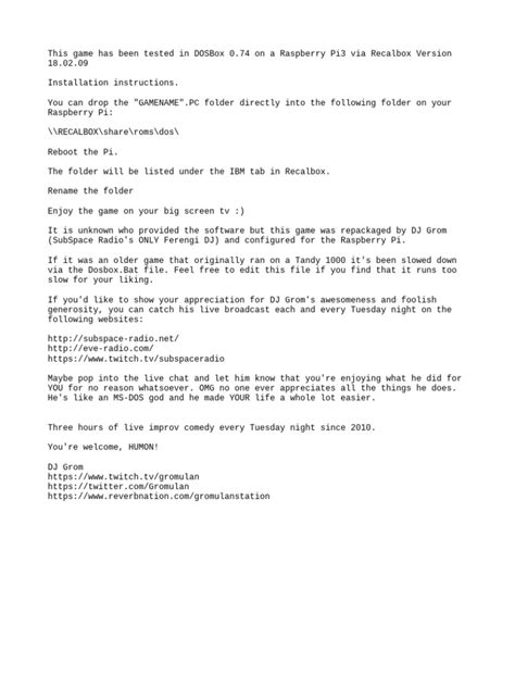 Recalbox Ready Pdf
