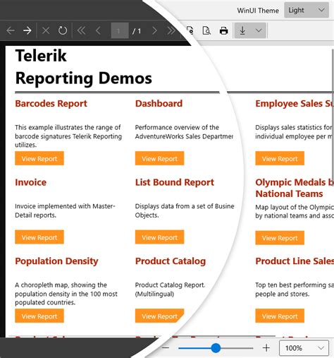 Winui Report Viewer For Desktop