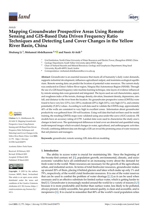 pdf mapping groundwater prospective areas using remote sensing and