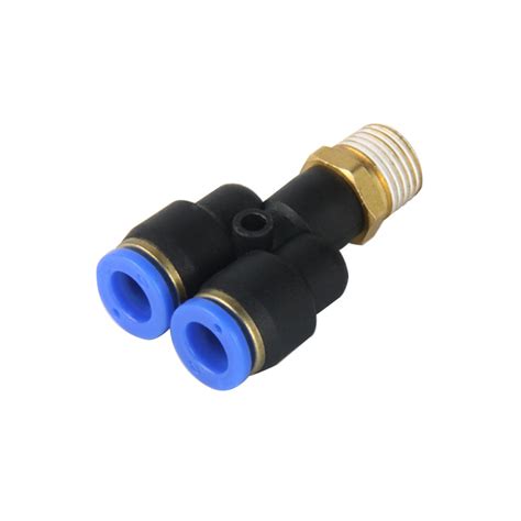 Px Thread Y Type Tee Coupling Plastic Three Way Quick Connector One Touch Air Fittings Pneumatic