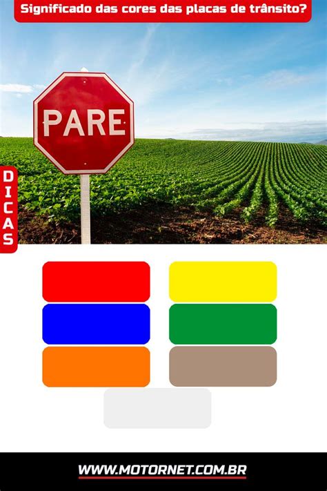 Significado das cores das placas de trânsito