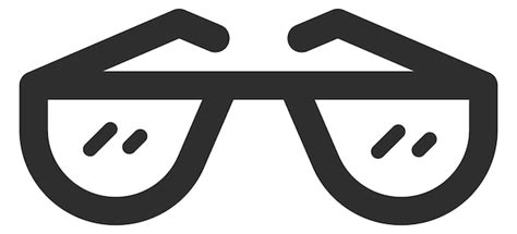 Premium Vector Glasses Icon Optic Accessory Vision Correction Symbol