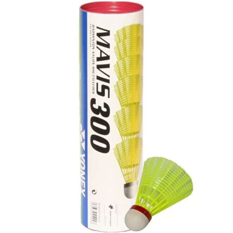 Yonex Mavis 300 Nylon Badminton Shuttlecocks Yellow Fast Speed Tube Of 6