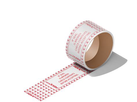 Custom Tamper Evident Tape Rolls White 1roll