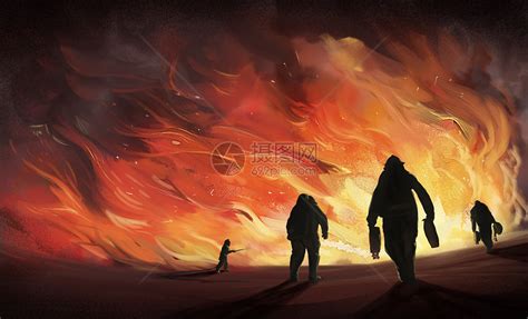 奔赴火场的消防员插画图片下载 正版图片402397059 摄图网