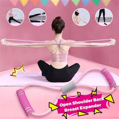 Jual Tali Fitness Gym Yoga Resistance Band 8 Toning Tube Tali Yoga