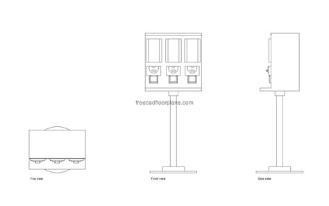 Candy Vending Machine Free Cad Drawings