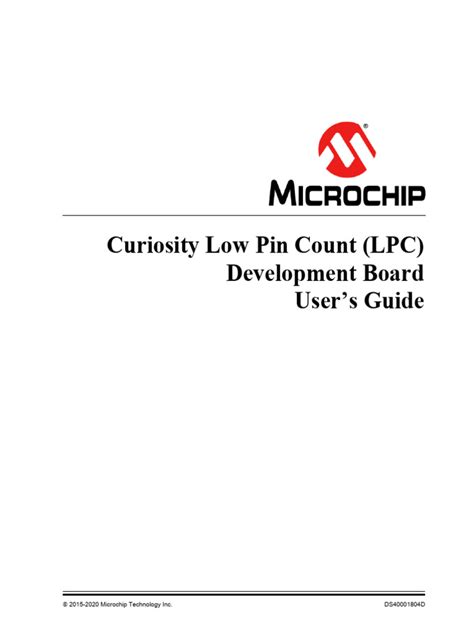 Curiosity Low Pin Count Development Board Users Guide 40001804d Pdf
