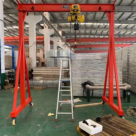 小型3吨龙门吊架 工厂车间吊装货物万向轮手推式龙门架起重机8吨 阿里巴巴