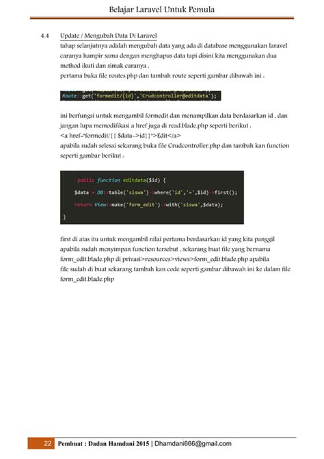 belajar laravel untuk pemula pdf