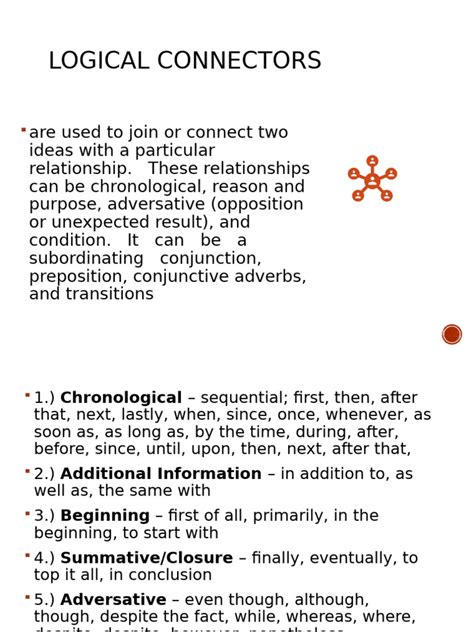 Logical Connectors Process Pdf Cakes Language Education