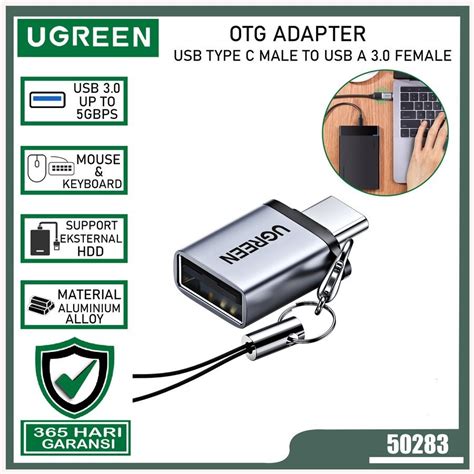 Jual Ugreen Otg Type C Male To Usb Female Converter Adapter