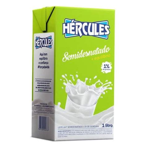Leite Longa Vida Hércules Semidesnatado 1L Cato Supermercados