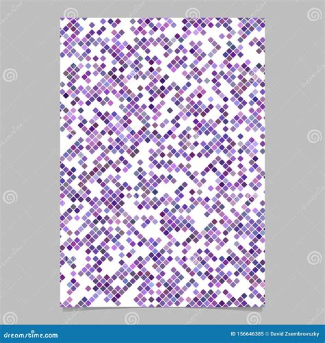 Purple Diagonal Rounded Square Mosaic Pattern Flyer Background Stock Vector Illustration Of