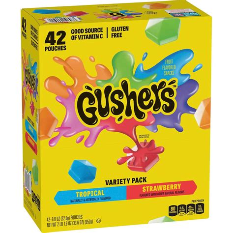 Betty Crocker Gushers Strawberry Splash And Tropical Flavors 336oz 42