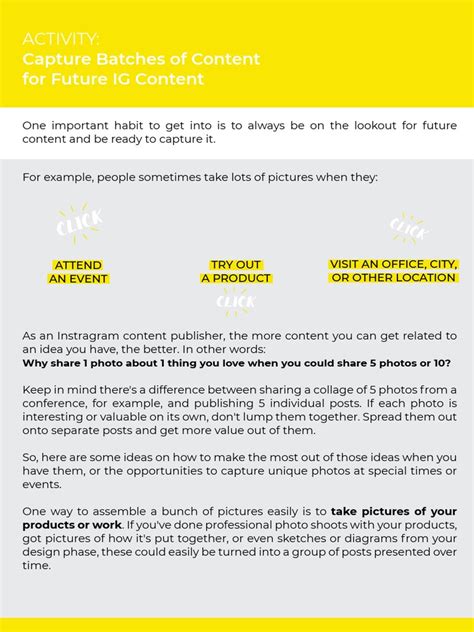 Activity Capture Batches Of Content For Future Ig Content Pdf
