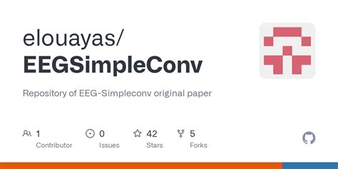 GitHub Elouayas EEGSimpleConv Repository Of EEG Simpleconv Original Paper