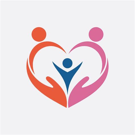 A Heart Shaped Logo With Two People Holding Hands Pro Logo 55206081