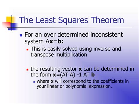 Linear Algebra Least Squares Ppt