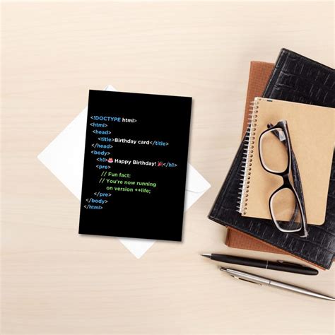 Programmer Birthday Card Printable Funny Coding T For Developers