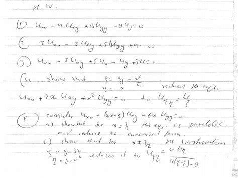 Solved Canonical Form The Hyperbolic Equation And Parapolic