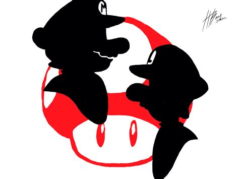 Mario And Luigi Silhouette